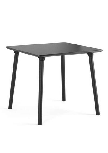 Enzo Table - 800W x 800D - Black Legs with Black Sharknose Top - Krost ...