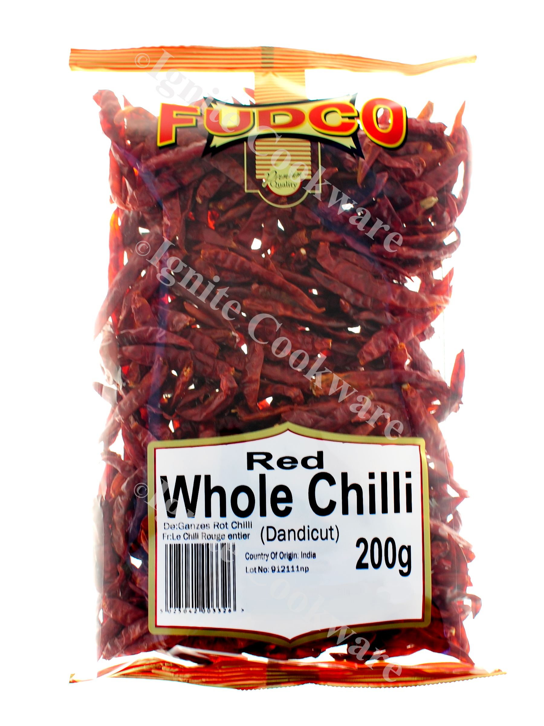 200g Red Whole Chilli ( Dandicut ) - Fudco