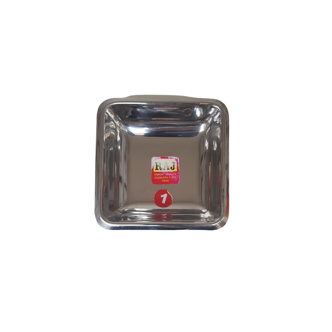 Stainless Steel Thali Halwa Plate 8cm | Free UK Delivery