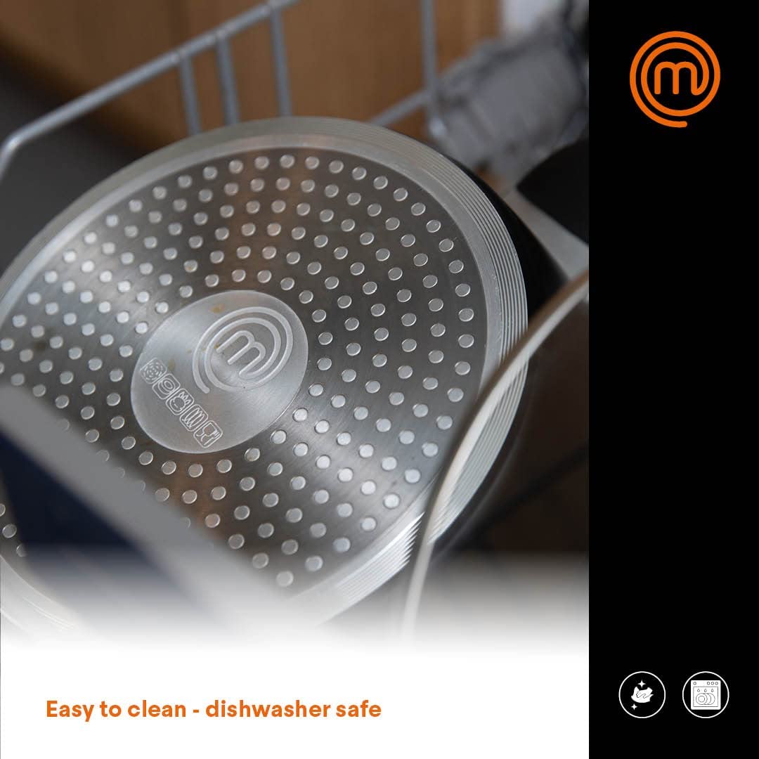 MasterChef Stock Pot with Lid 24cm Non Stick Casserole, Stew & Soup Pan ...