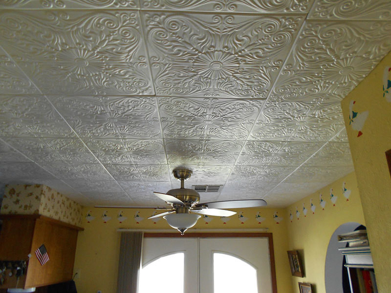 Spanish Silver 20 in x 20 in Styrofoam Ceiling Tile Pack - #R139