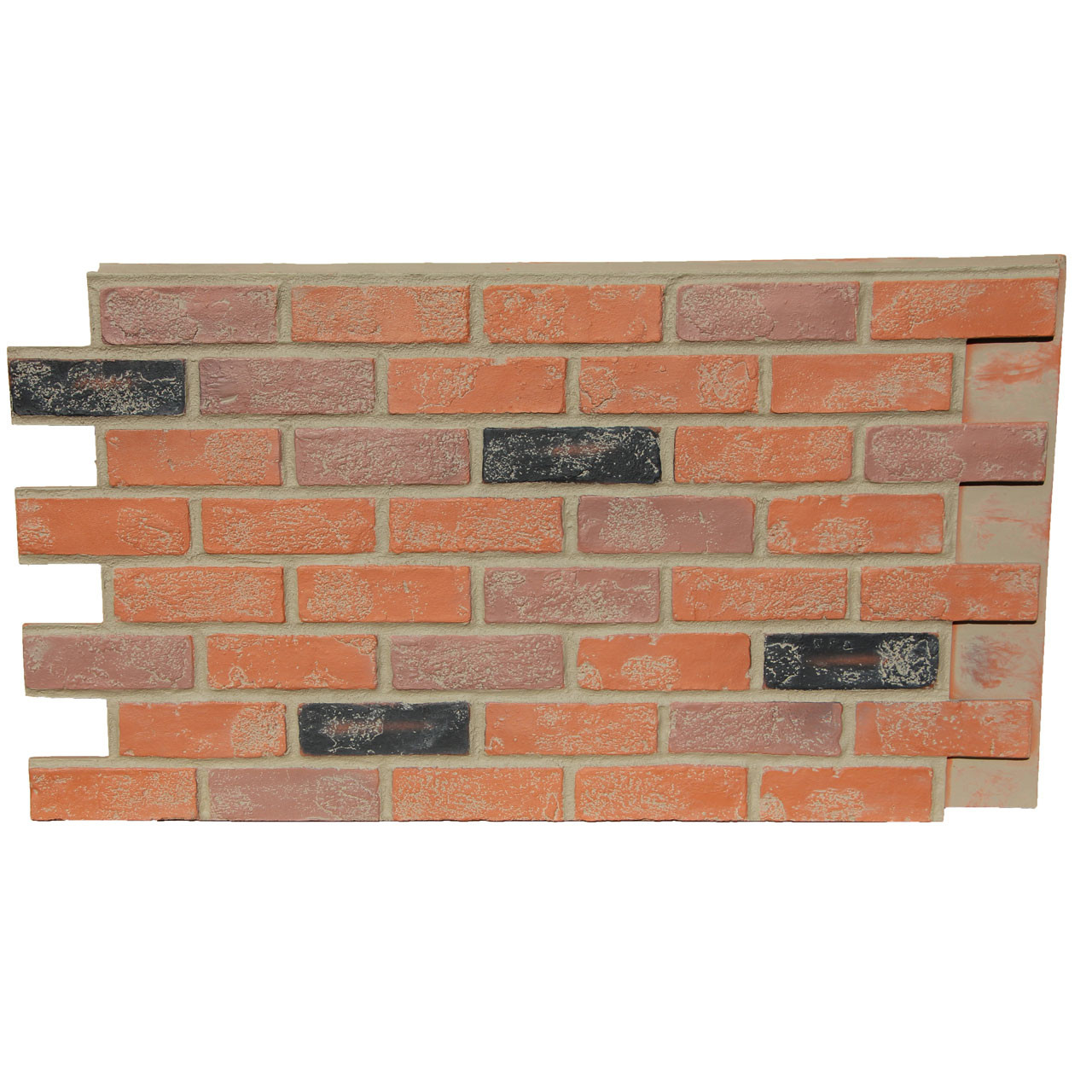 Tritan BP - 23 in x 43 in x 1 in Aged Brick Finished Faux Stone Panel ...