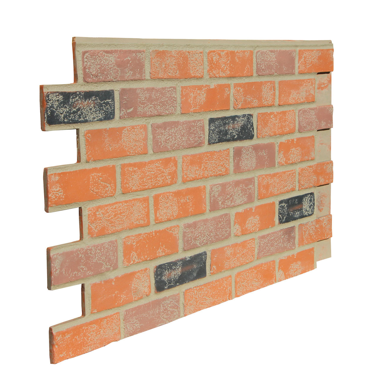 Tritan BP - 23 in x 43 in x 1 in Aged Brick Finished Faux Stone Panel ...