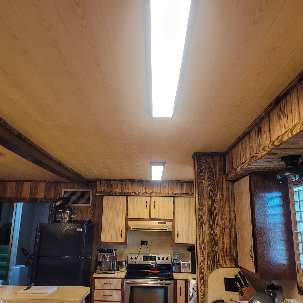 Foam Wood Ceiling Planks 39 in x 6 in Natural Maple 12 Pack (19.5 sq.ft ...
