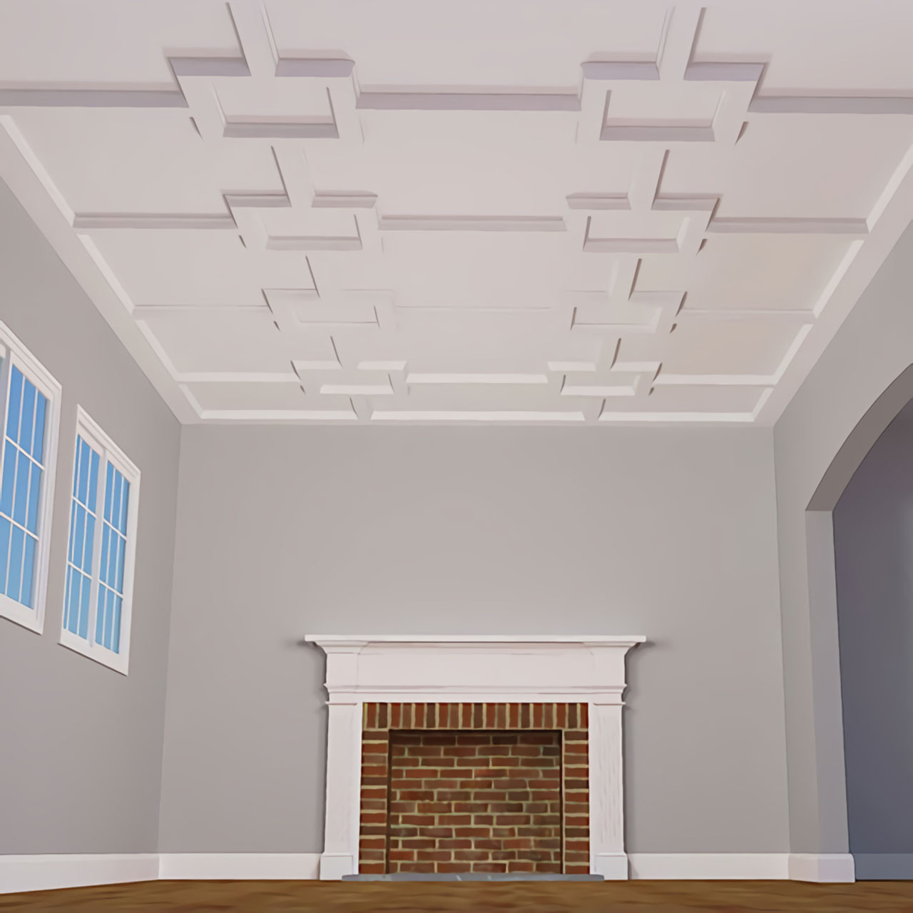 Inner Corner for 5 inch Traditional Coffered Ceiling System - 14 in x 2 ...