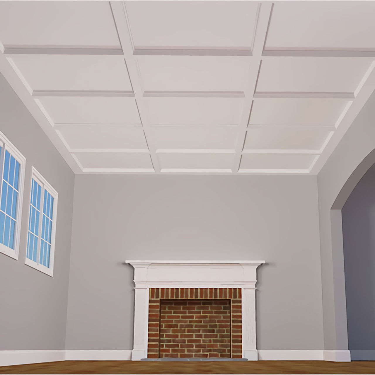 Perimeter Beam for 5 inch Traditional Coffered Ceiling System - 6 in x ...