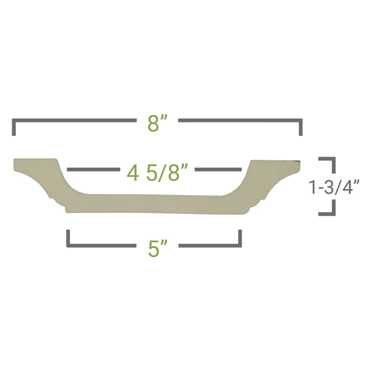 Inner Beam for 8 inch Traditional Coffered Ceiling System - 8 in x 2 in ...
