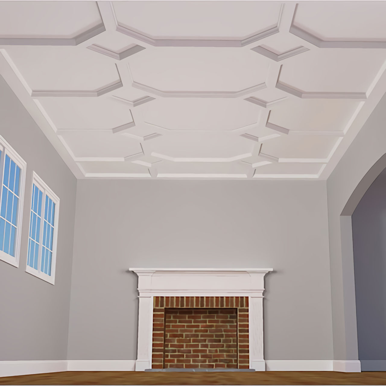 Perimeter Inside Corner for 8 inch Traditional Coffered Ceiling System ...