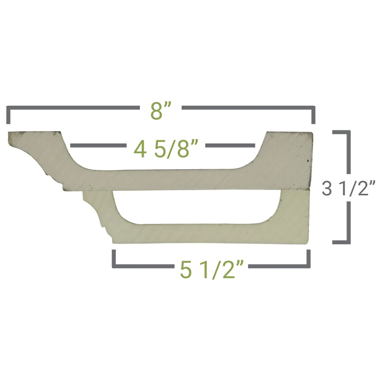Perimeter Beam for 8 inch Deluxe Coffered Ceiling System (Kit) - 8 in x ...