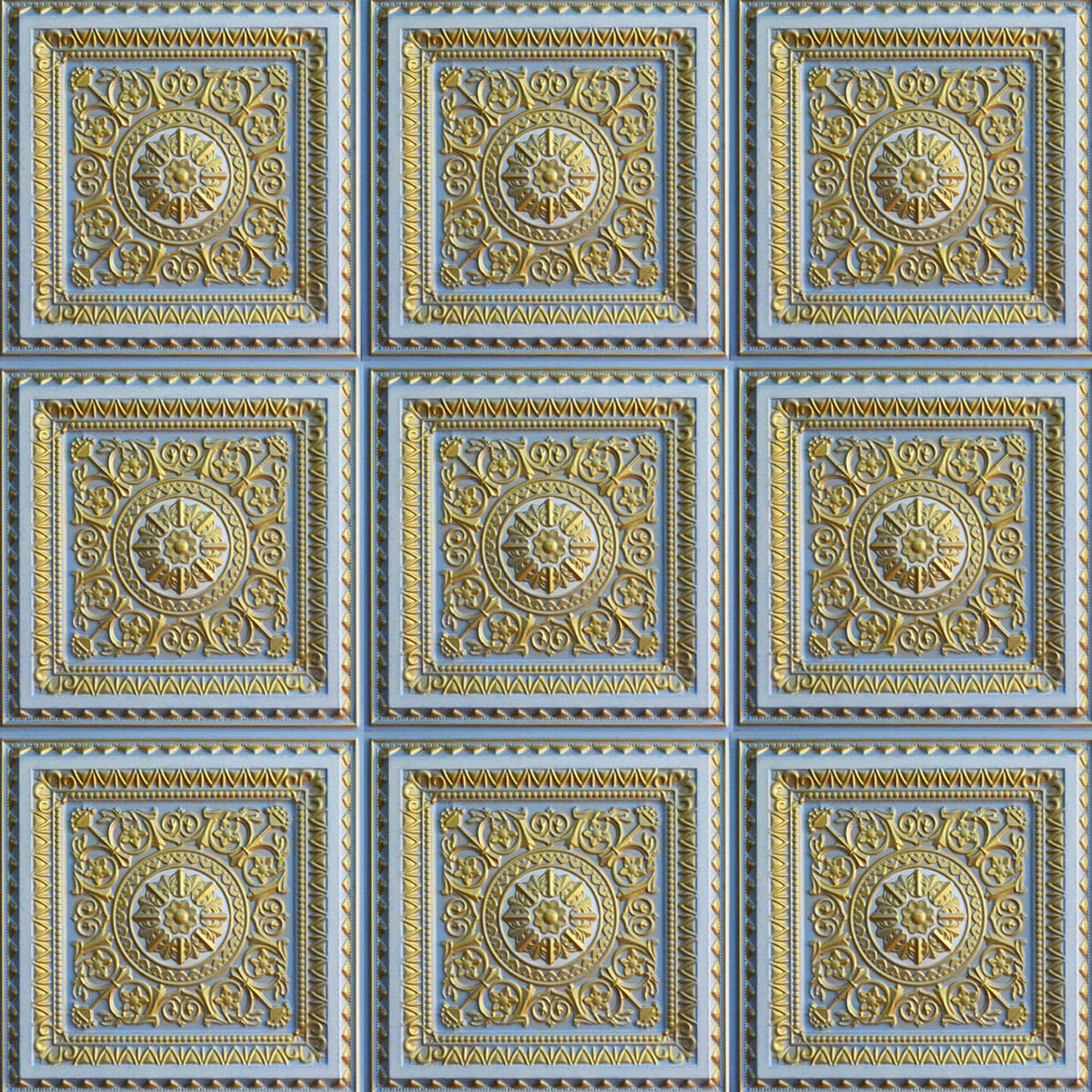 La Scala IX - #CTF-001-9 - FAD Hand Painted Faux Tin Ceiling Tile | DCT