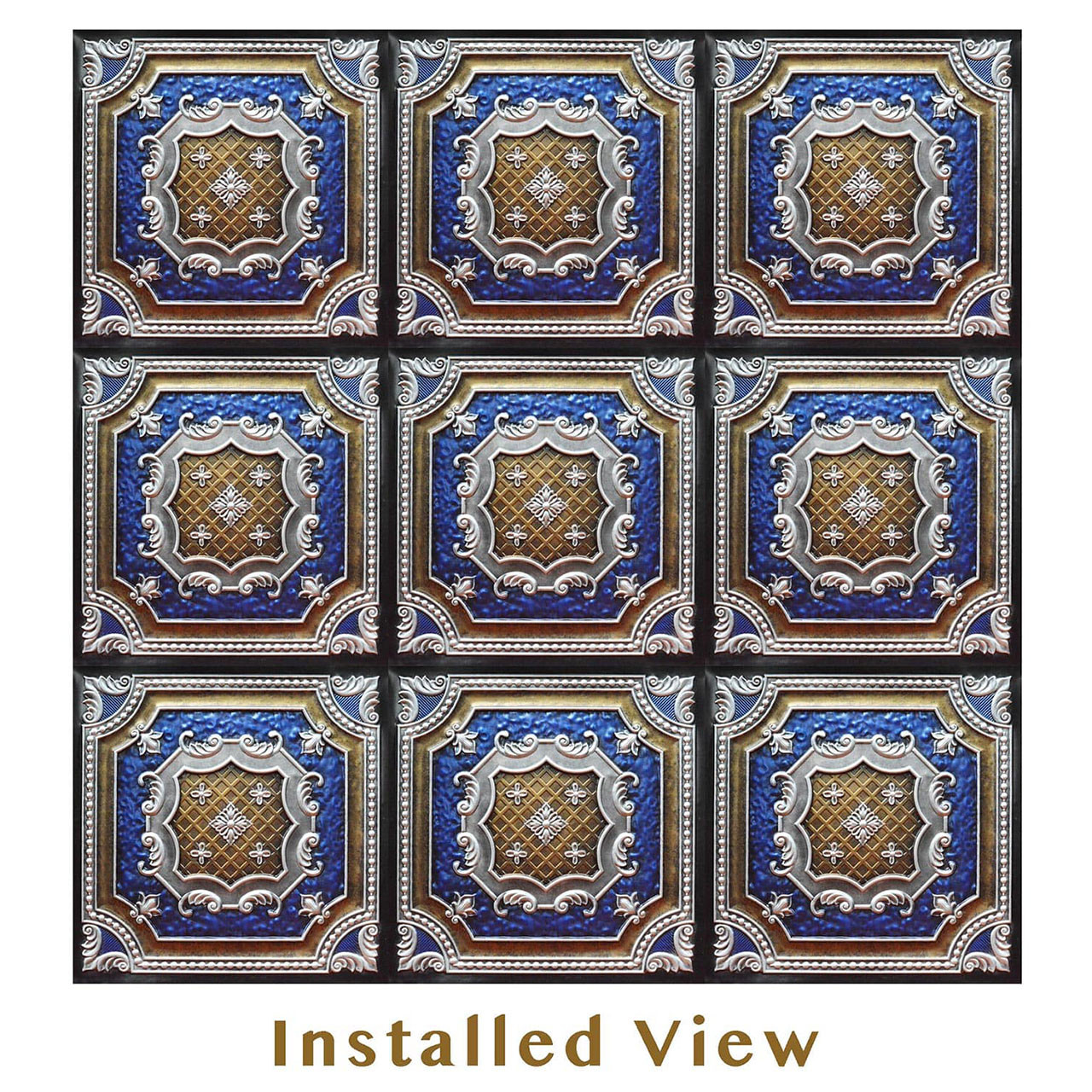 Elizabethan Shield FAD #CTF-034 Hand Painted Ceiling Tile | DCT