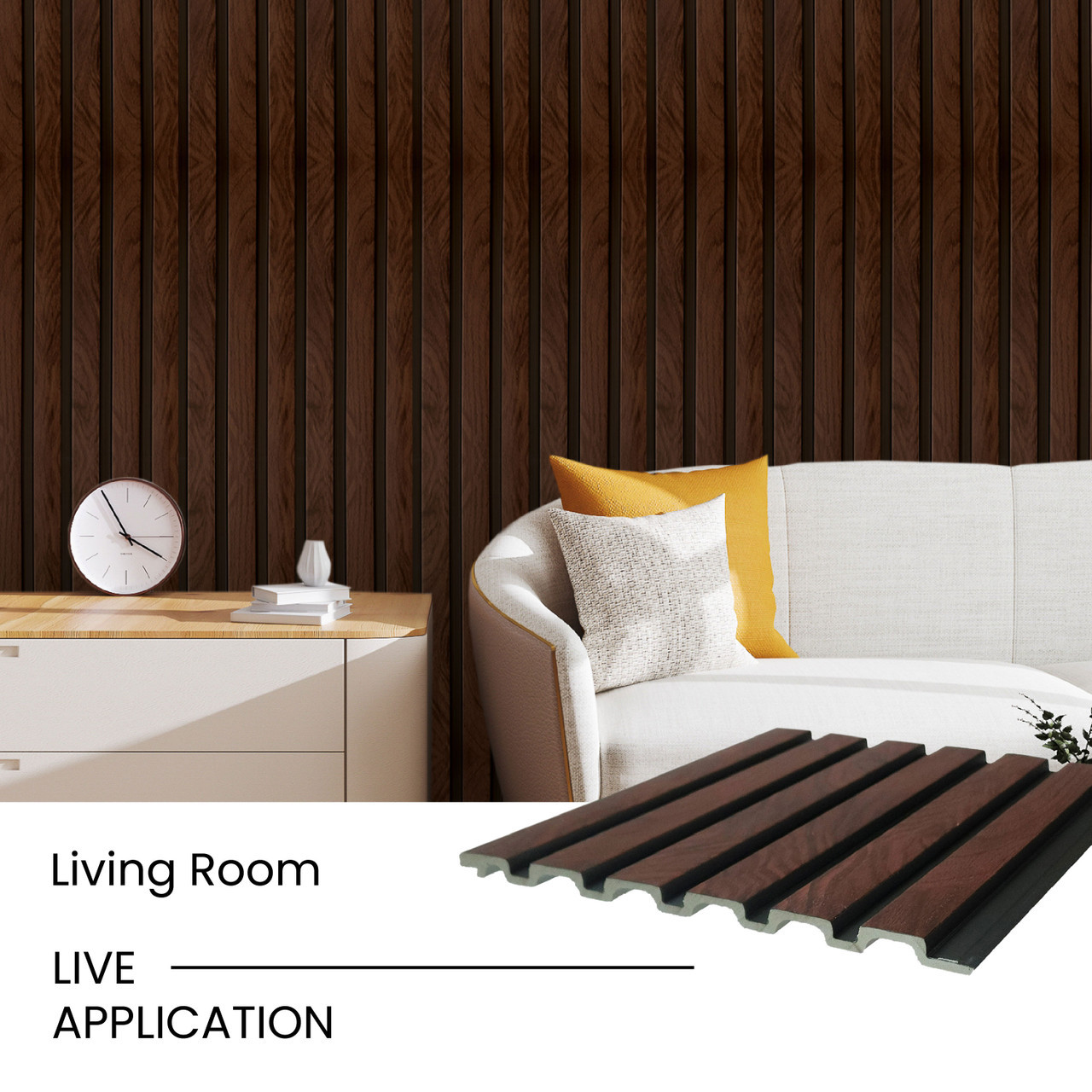Large Slats Polystyrene Slat Wall Panels - 112 x 9 1/2" | DCT