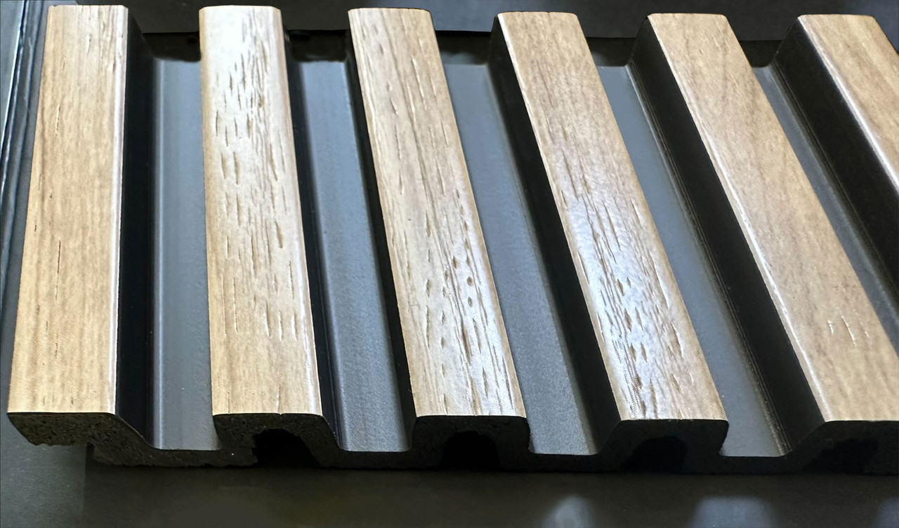 Medium Slats Polystyrene Wall Panels - 112 in x 9 1/2 in | DCT