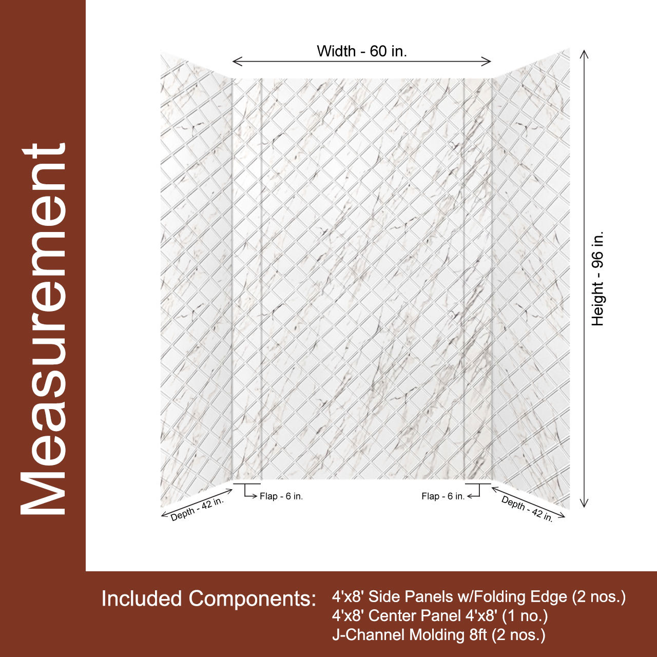 Argyle Tile Shower Wall Panels Surround