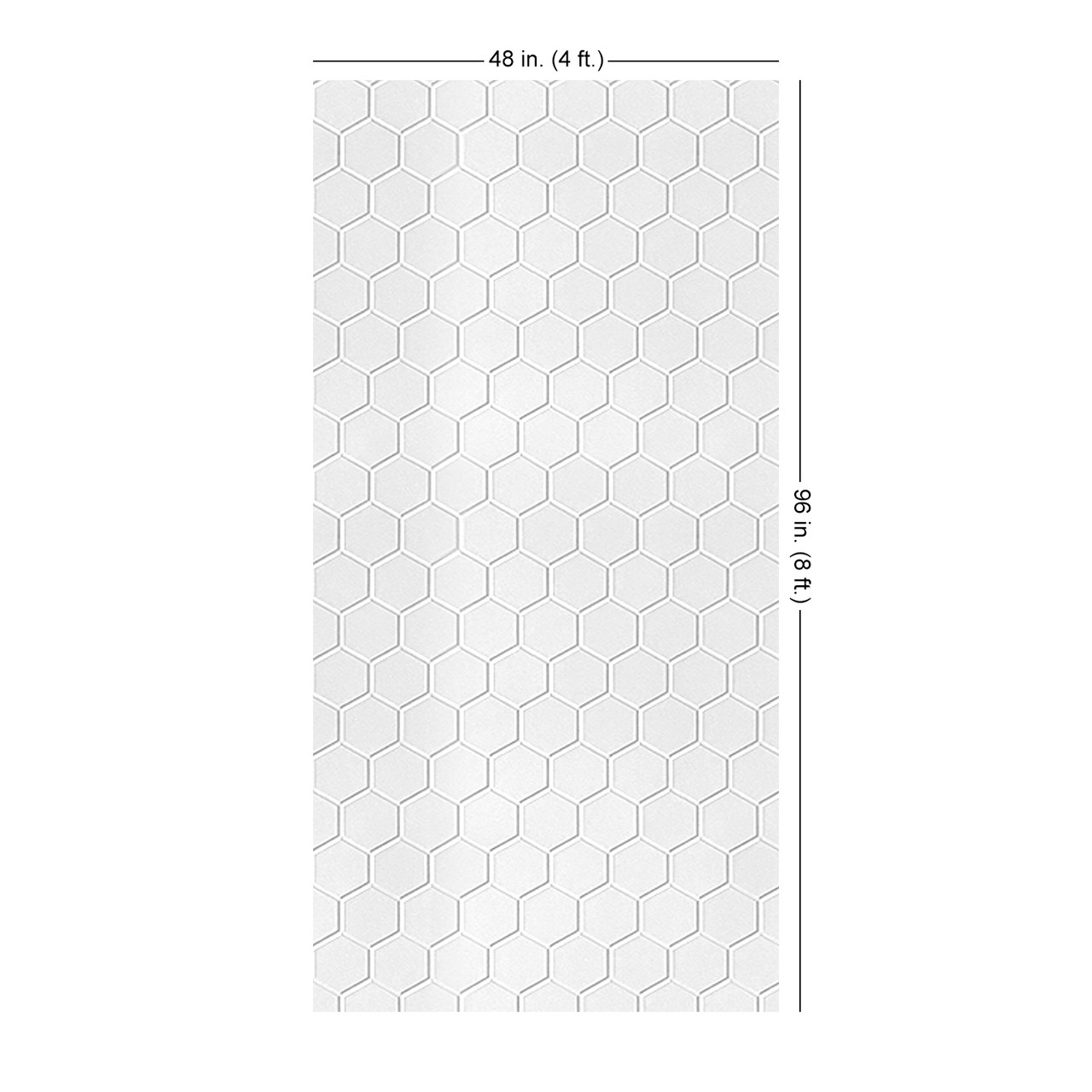 Hex Tile MirroFlex 4x8 Glue Up PVC 3D Wall Panels - (Pack of 3 and 5 ...
