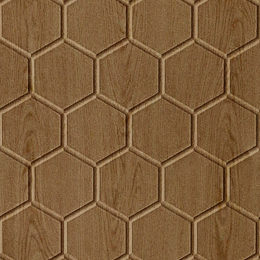 Hex Tile MirroFlex 4x8 Glue Up PVC 3D Wall Panels