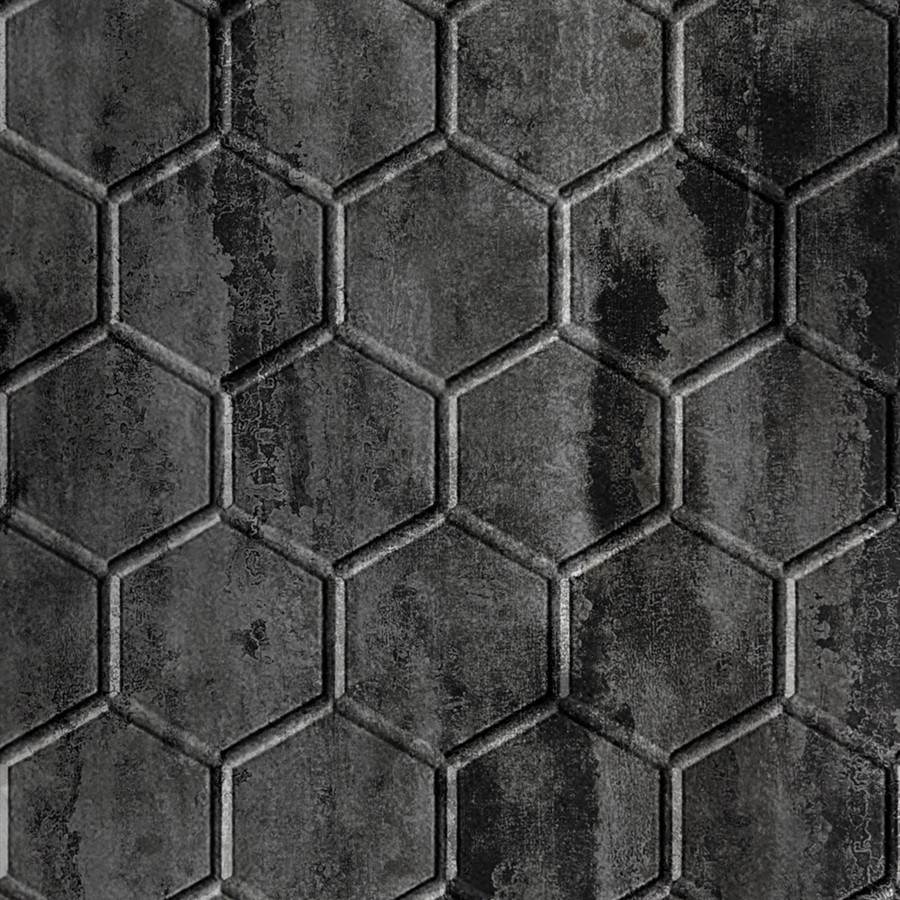 Hex Tile MirroFlex 4x8 Glue Up PVC 3D Wall Panels