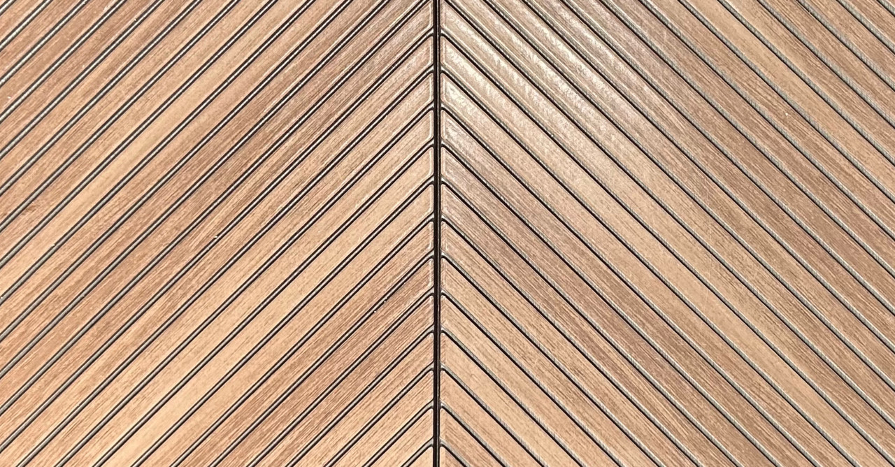 Fan Leaf Polystyrene Wood Slat Wall Panels 112x12" | DCT