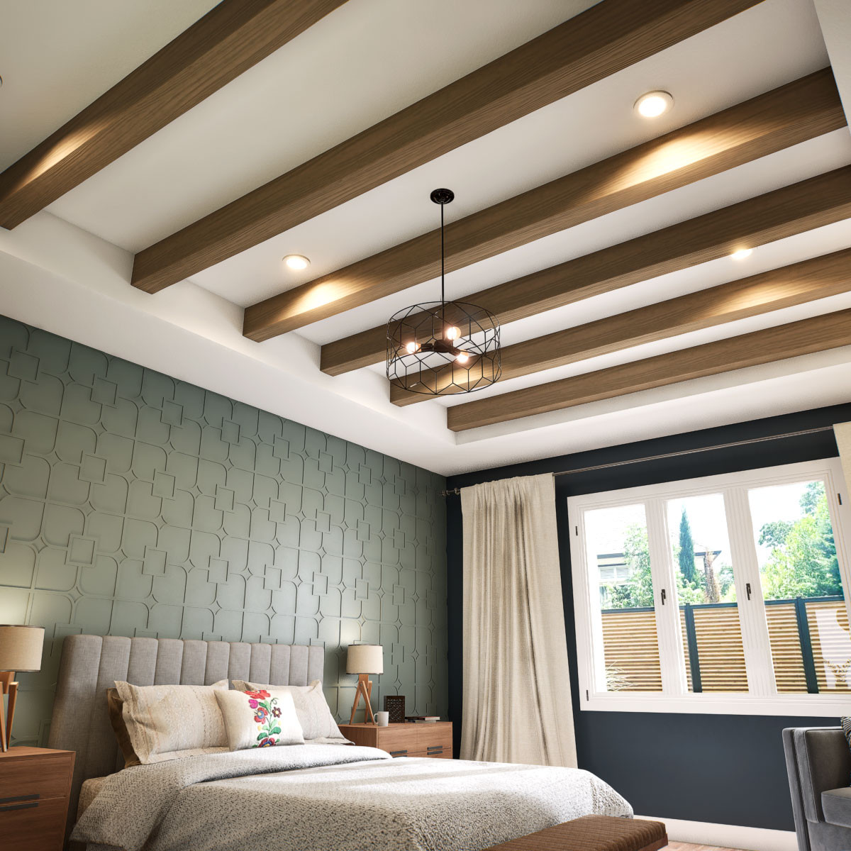 Heritage Faux Wood Ceiling Beams - 3-Sided & 24 ft. Length