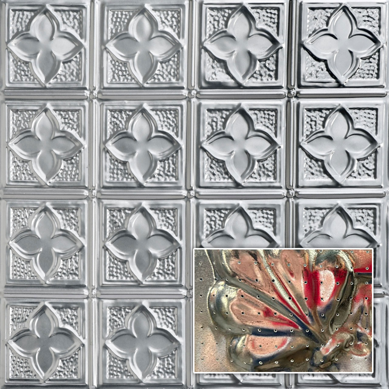 Shanko #203 Clover Acoustical Tin Ceiling Tile | Decorative Ceiling Tiles