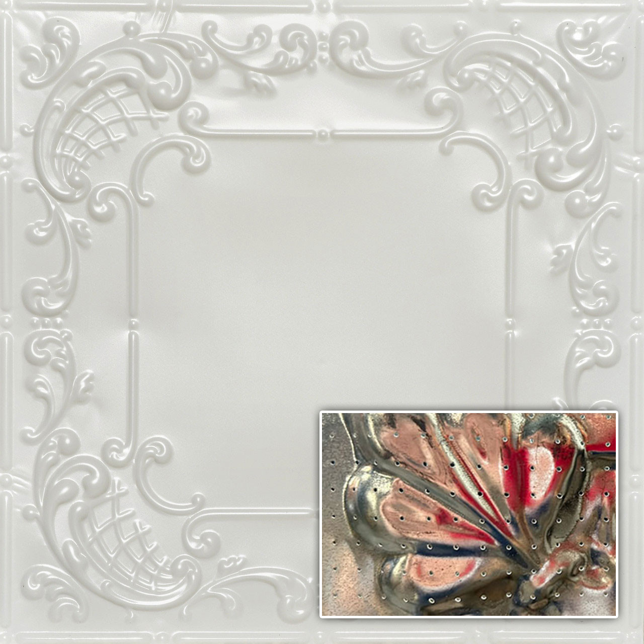 Shanko #515 Baby's Breath Acoustical Perforated Tin Ceiling Tile | DCT