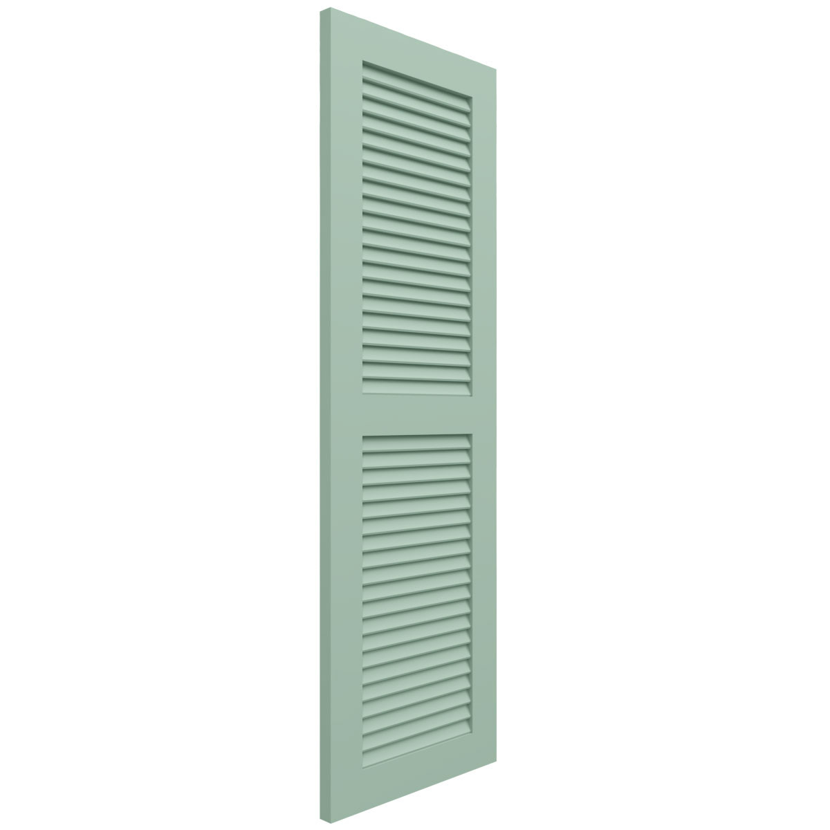 True Fit PVC Two Equal Louver Shutters (Per Pair)