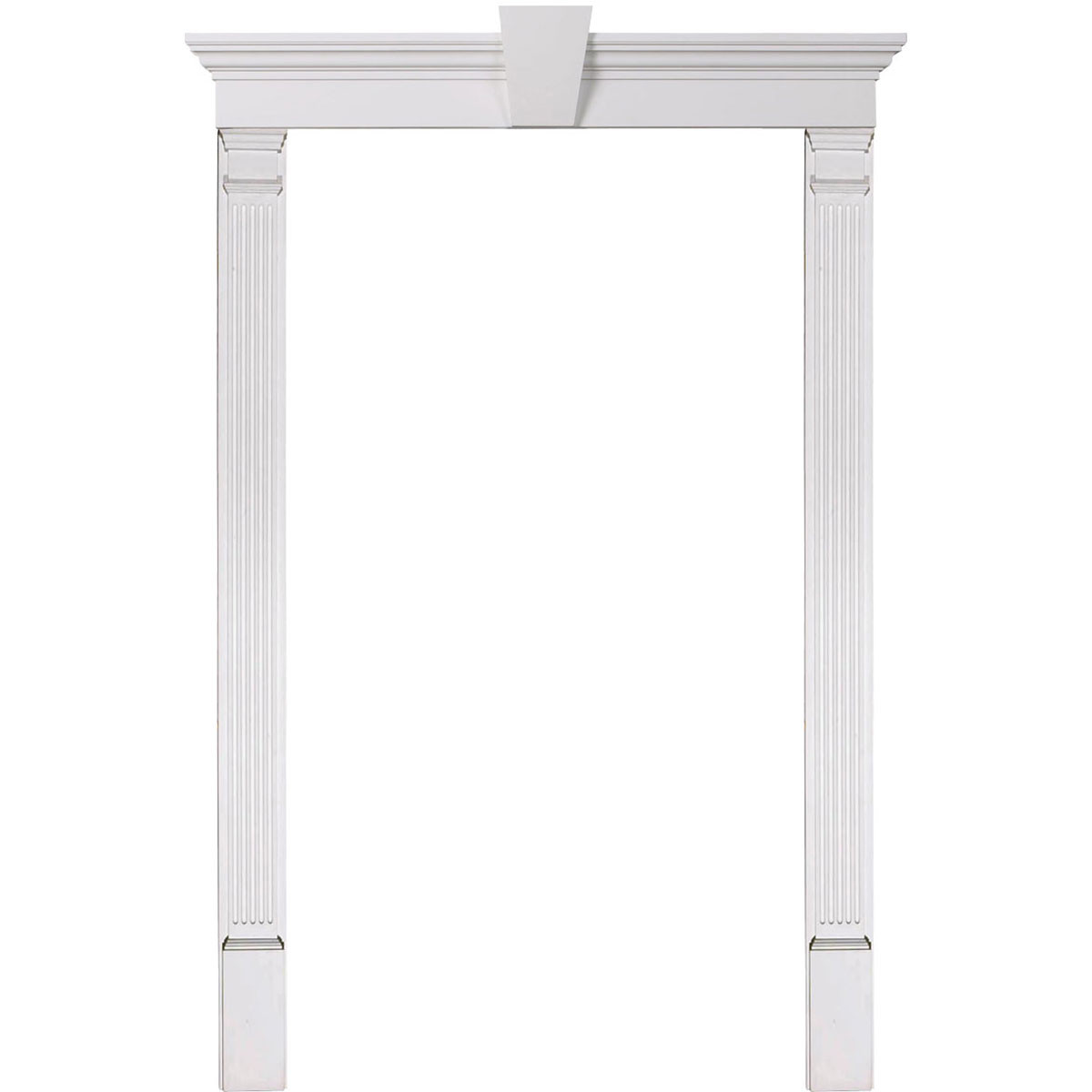 Standard Door Trim Kit with Crosshead and Fluted Pilasters (Pilaster ...