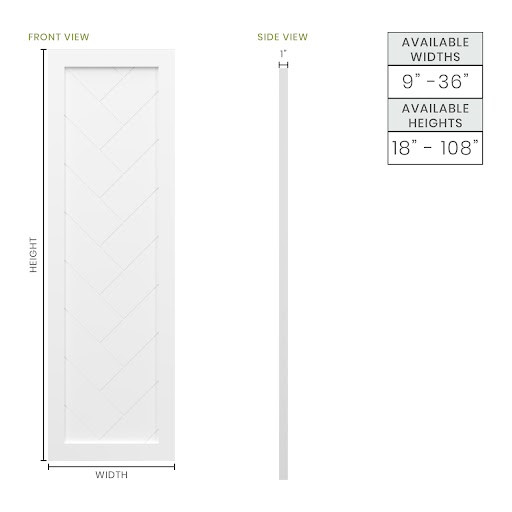 EnduraCore Composite Single Panel Herringbone Modern Style Shutters ...