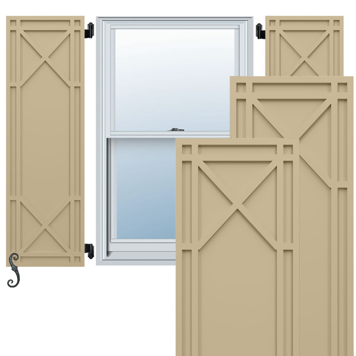EnduraCore Composite Bungalow Shutters (Per Pair)