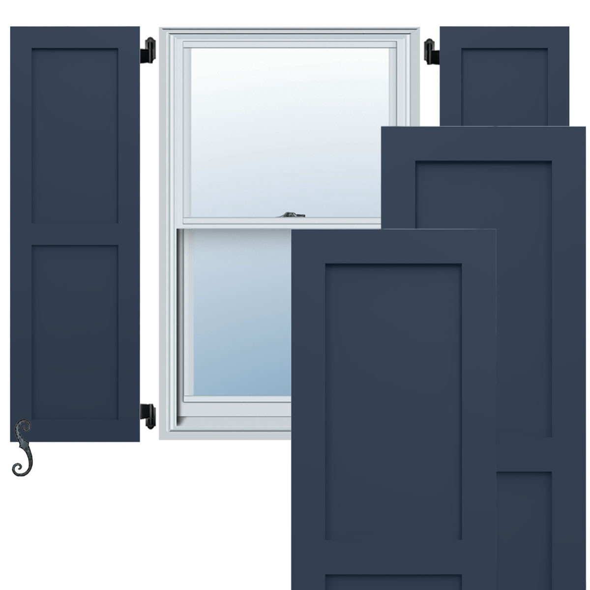 EnduraCore Composite Two Equal Flat Panel Shutters (Per Pair)