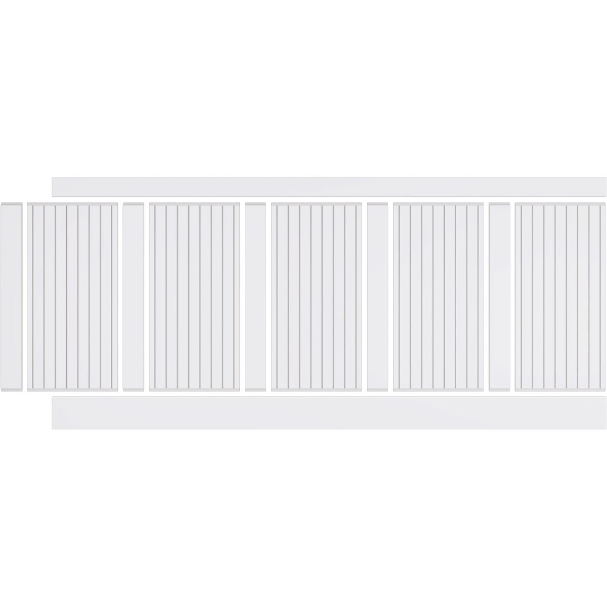 Framed Beadboard PVC Wainscot Paneling Kit