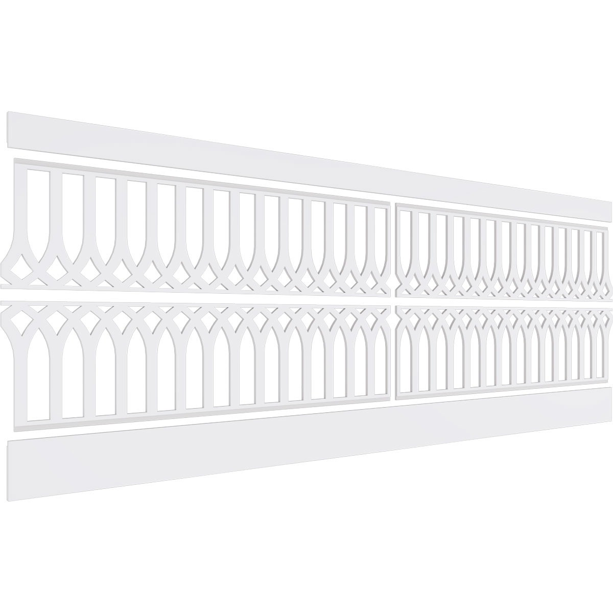 Cedar Park PVC Wainscot Paneling Kit