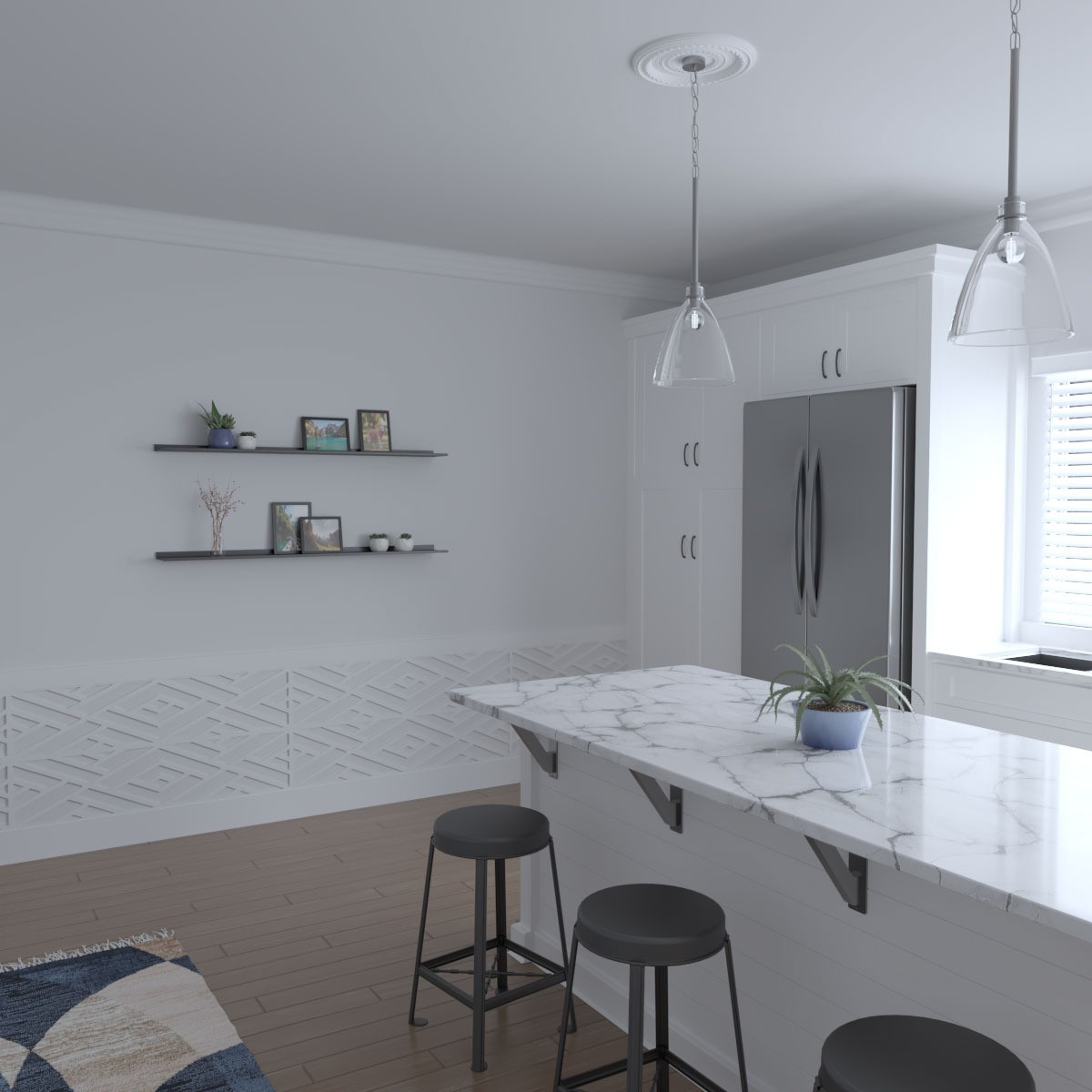 Killeen PVC Wainscot Paneling Kit