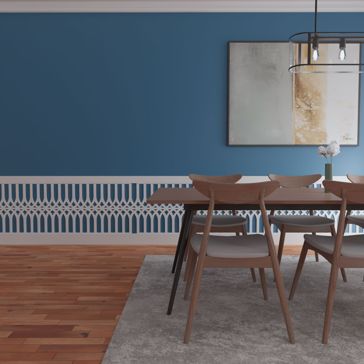 Cedar Park Fretwork Wainscot Wall Panel - (Pack of 4)