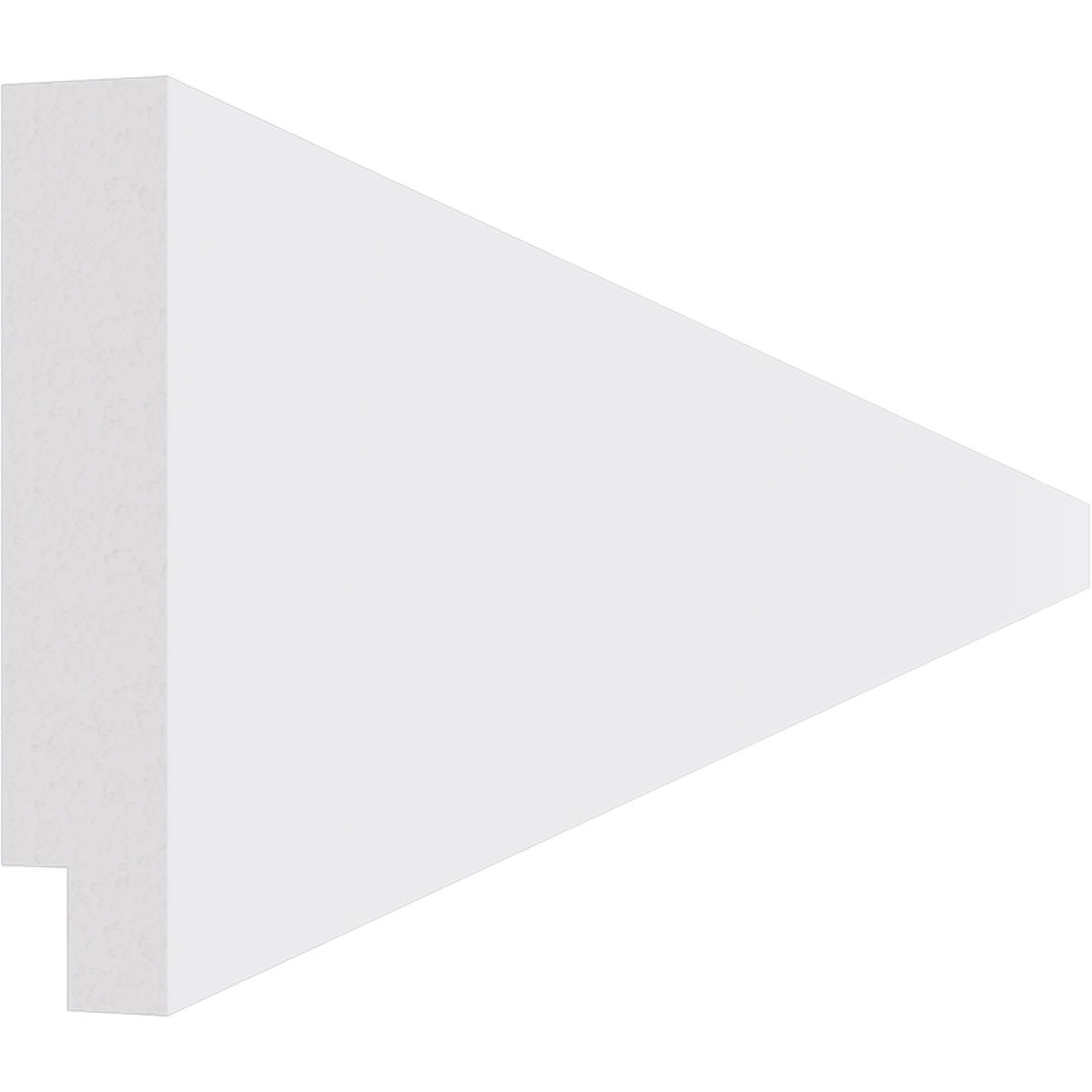 Flat Top Rail PVC Wainscot Moulding