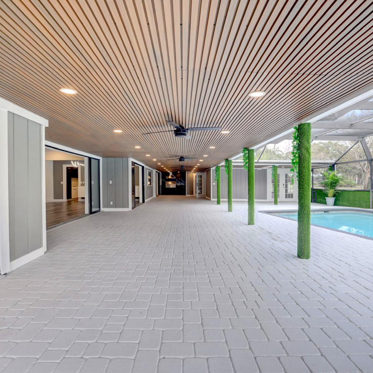 Classic Oak 94.5 x 8.62 inch Slat Wall Siding and Cladding Panels | DCT