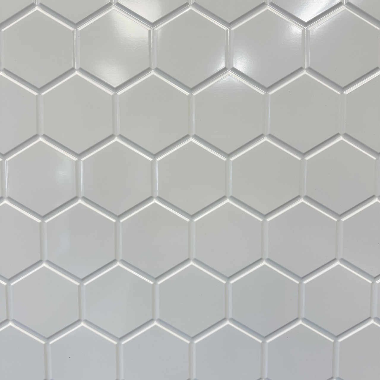 Hex Tile MirroFlex 2x8 Glue Up PVC Backsplash - (Pack of 2) / 32 sqft