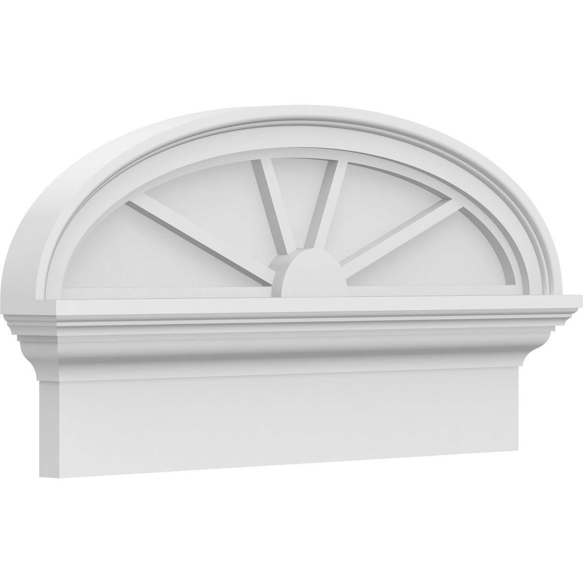 Elliptical Architectural Grade PVC Combination Pediment