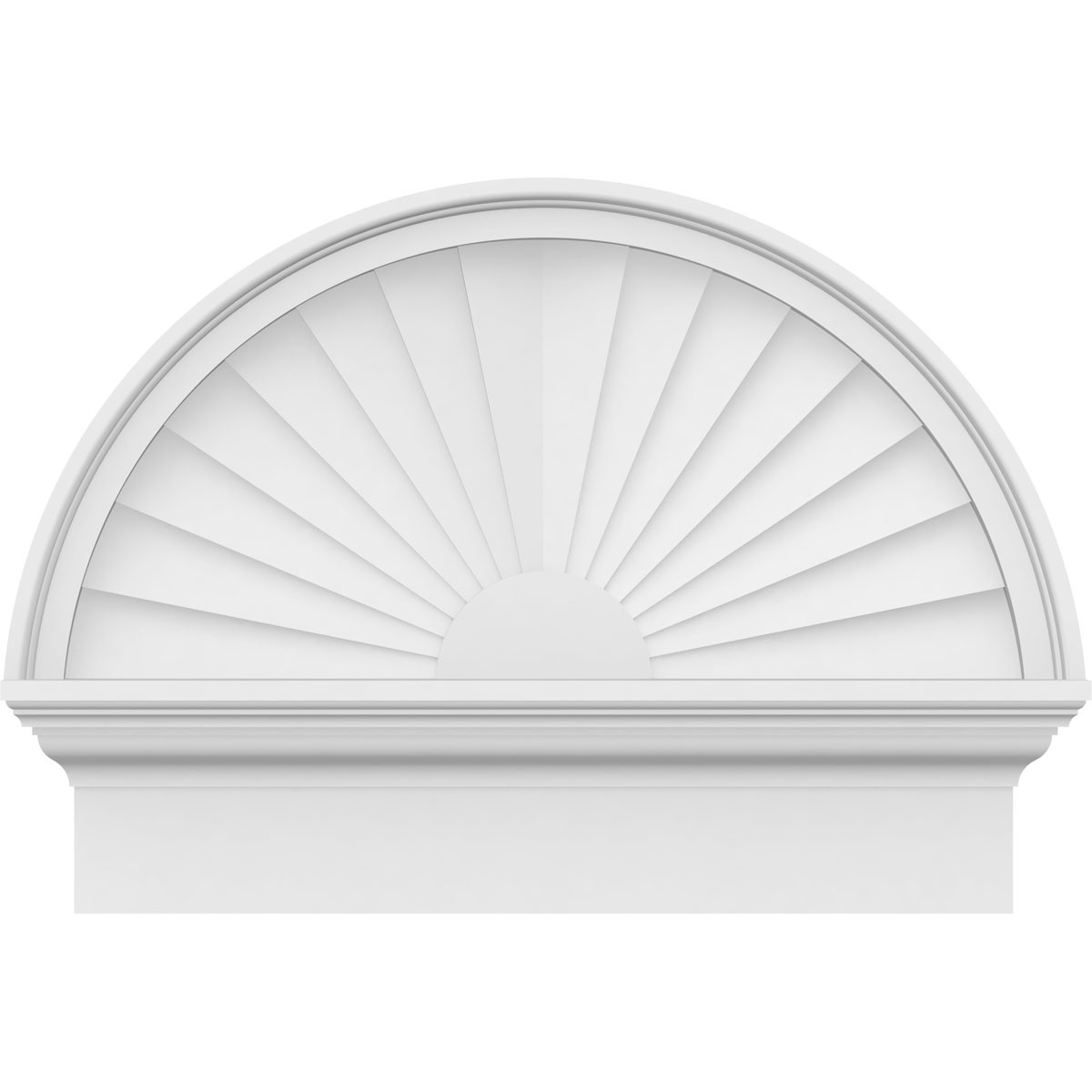 Half Round Architectural Grade PVC Combination Pediment