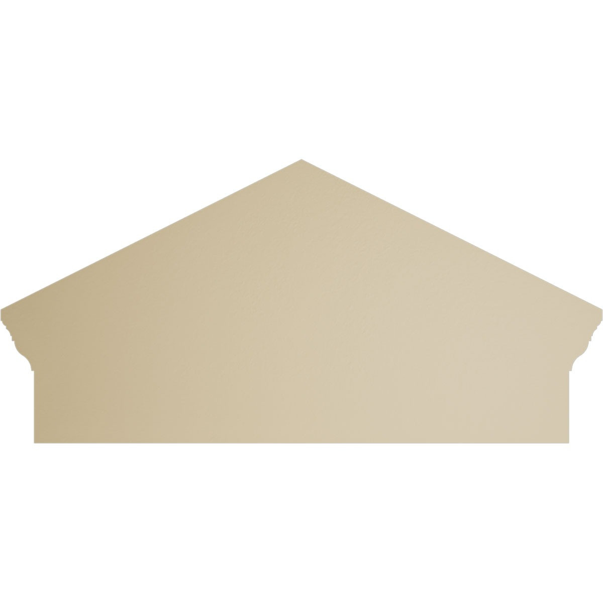 Peaked Cap Signature Urethane Combination Pediment, Primed Tan