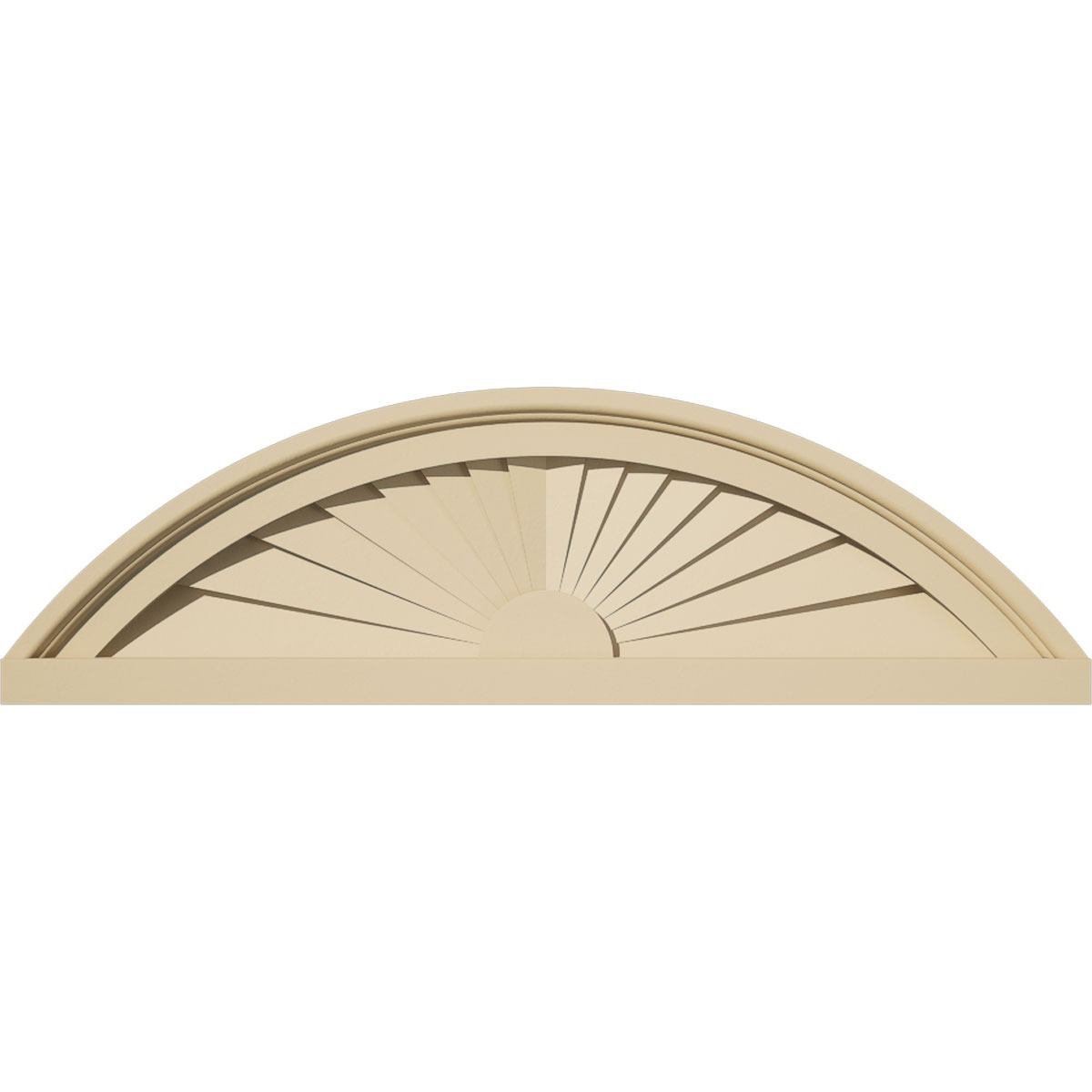 Segment Arch Signature Urethane Pediment, Primed Tan