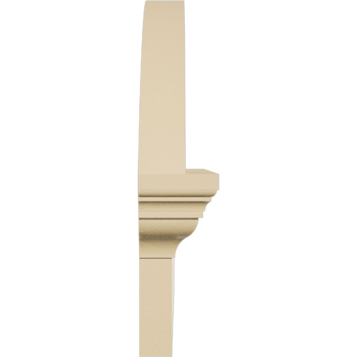 Segment Arch Signature Urethane Combination Pediment, Primed Tan