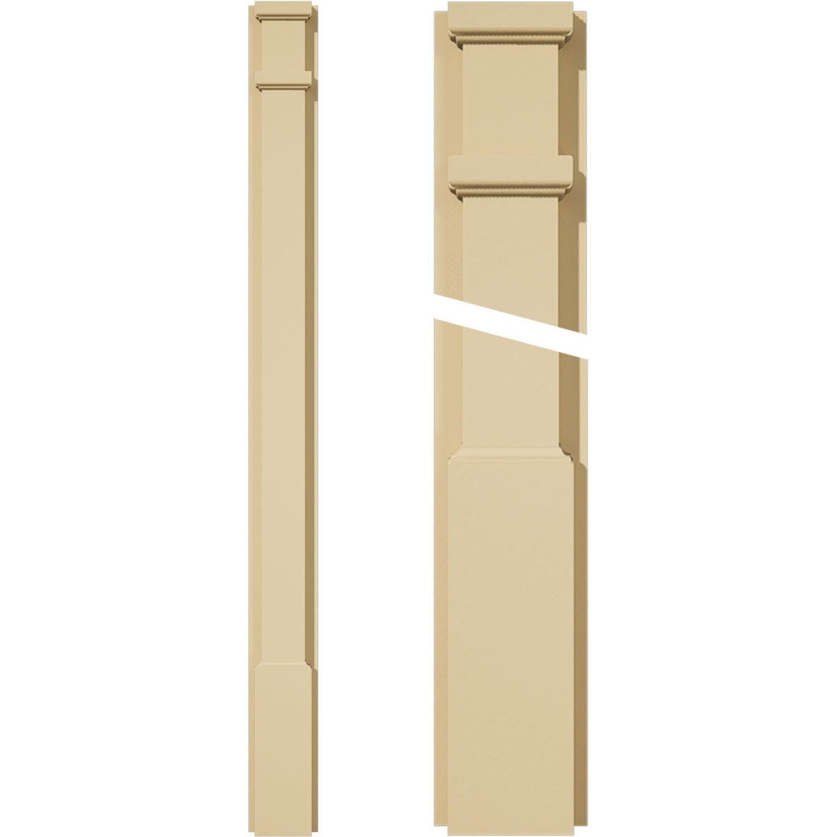 Signature Urethane Plain Pilaster with Capital & Base, High Density ...