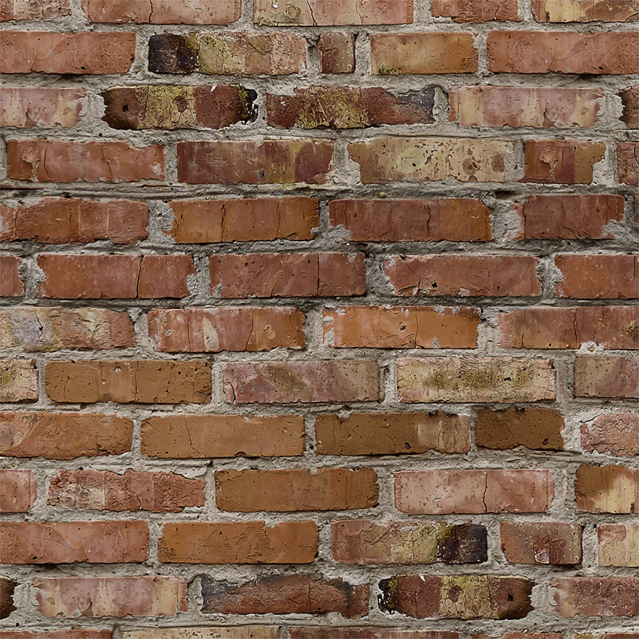 Brick Wall Weathered Fusion 4 ft. x 8 ft. Glue-Up FRP Wall Panel