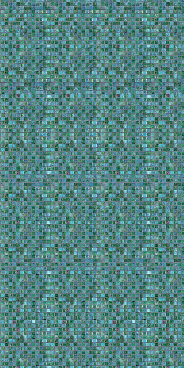 Italian Glass Blue Green Tile Fusion 4 ft. x 8 ft. Glue-Up FRP Wall Panel