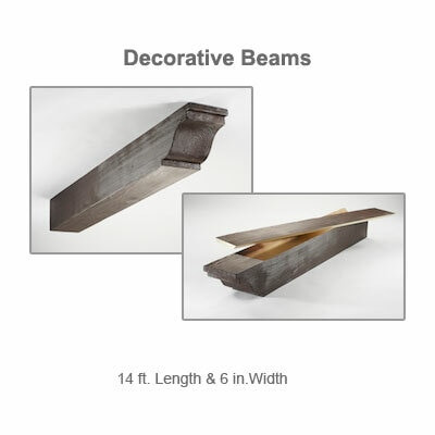 Faux Wood Beams - 14 ft. Length & 6 in. Width