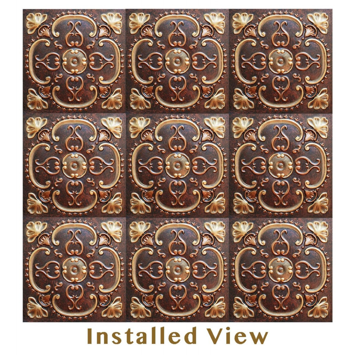 #CTF-010 Alhambra FAD Hand Painted Ceiling Tile | DCT