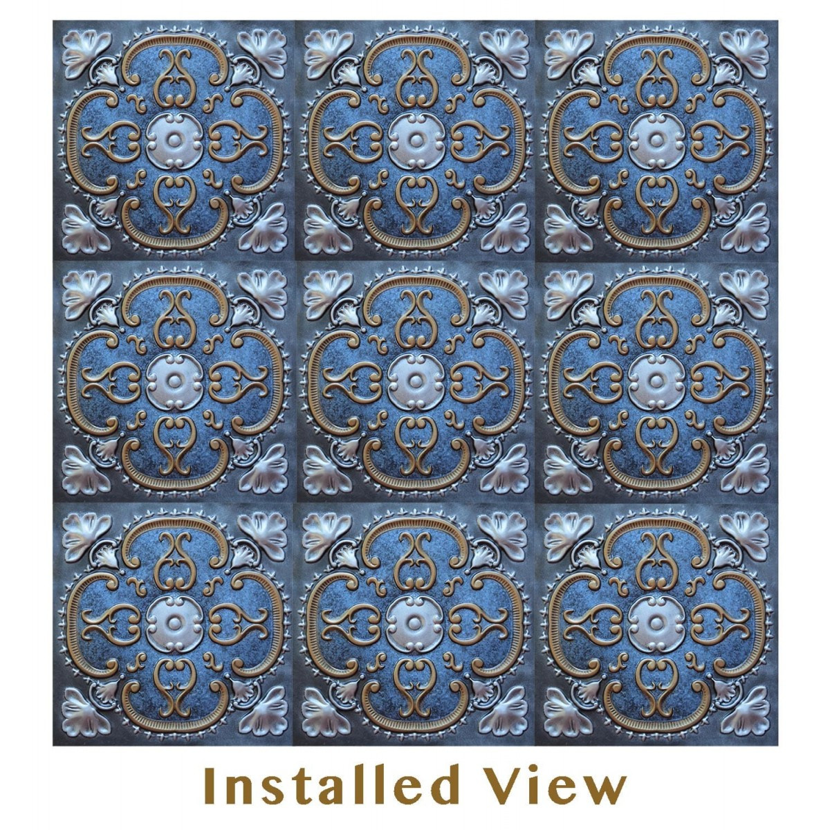 #CTF-010-3 Alhambra III FAD Hand Painted Ceiling Tile | DCT