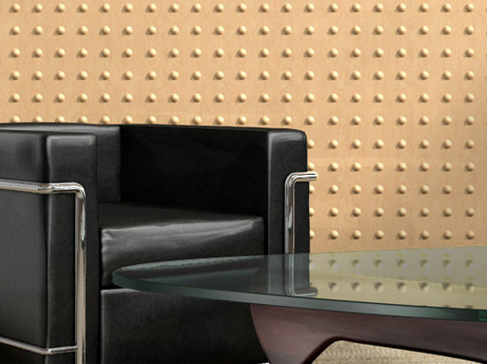 Dome 2 MirroFlex 4x8 Glue Up PVC 3D Wall Panels