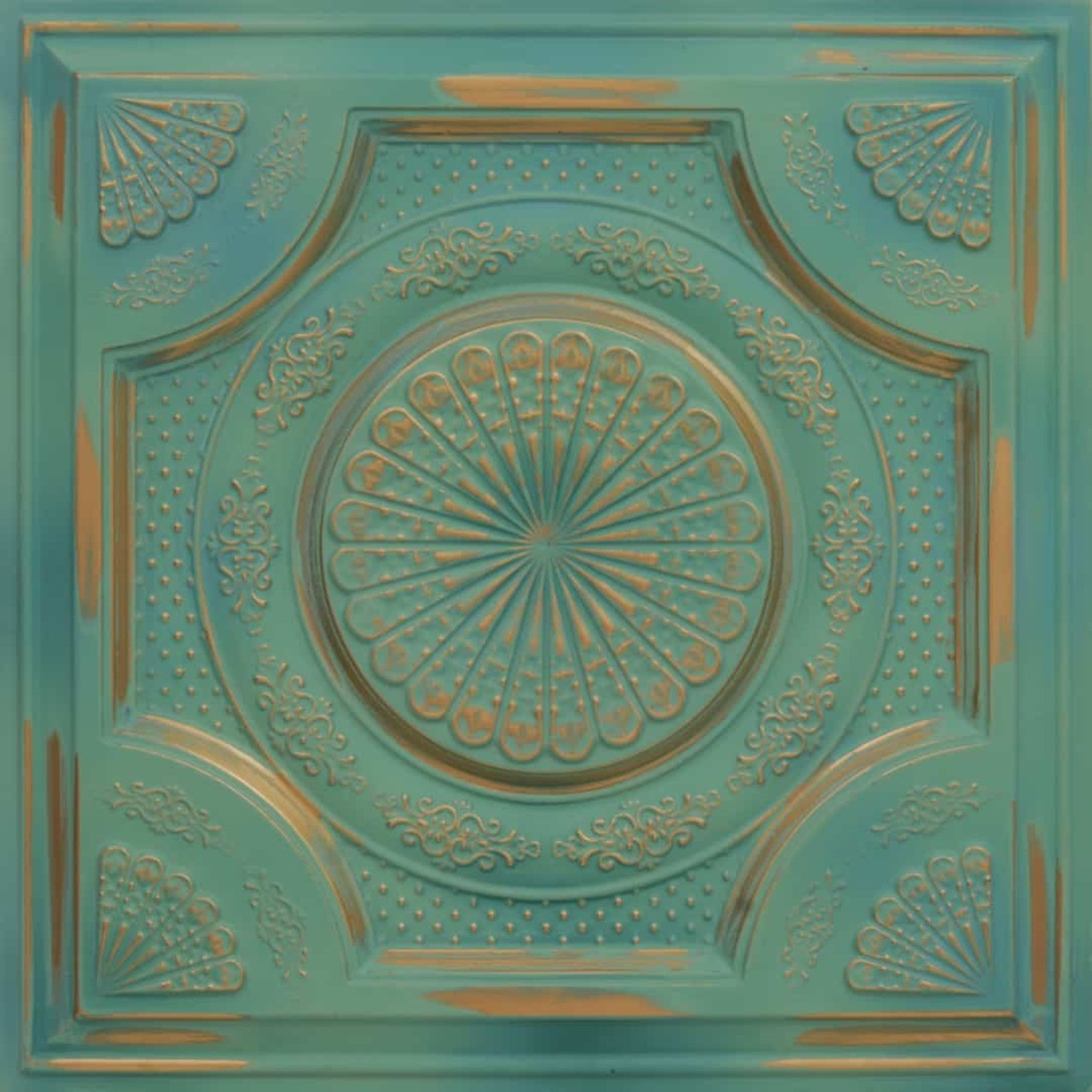 Radial Crown - Faux Tin Ceiling Tile - #309